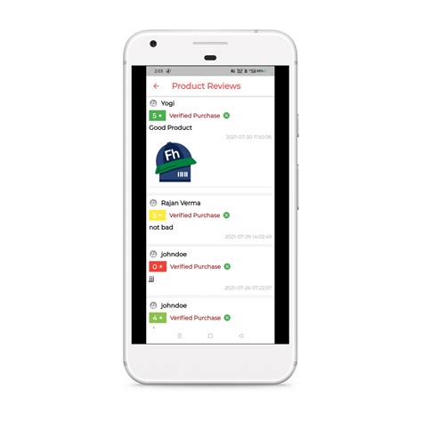 Product Review Feature Of Shopify Mobile App Builder