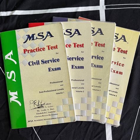 Msa Practice Test For Civil Service Exam Hobbies And Toys Books
