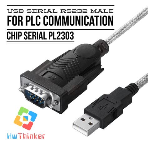 Jual Kabel Adapter Usb To Serial Rs232 Uart Db9 Male Chip Pl2303 For