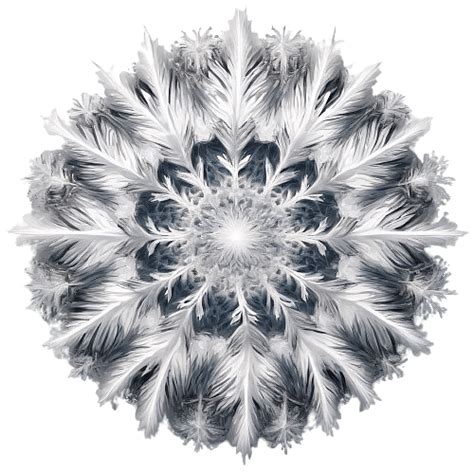 Circular Feather Like Snowflake Transparent Png Stickpng