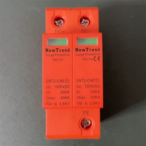 Dc Spd Surge Arrester 2 Pole 3 Pole 40ka 550v 1000v 1500v Dc 2p 3p