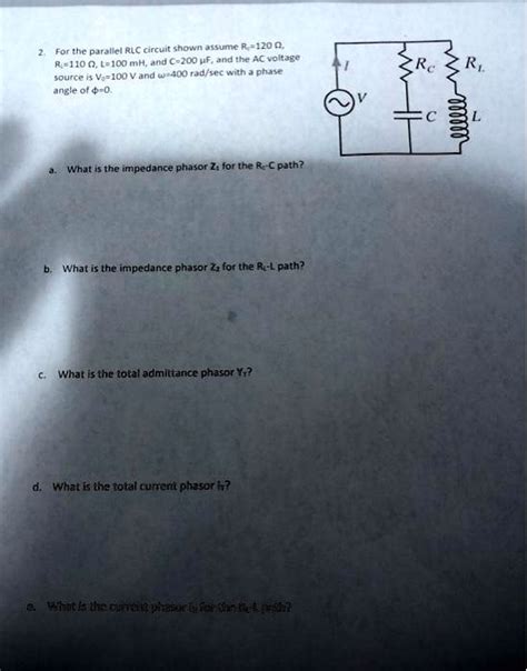 The Impedance Of Parallel Rlc Circuit Shown Is Given By