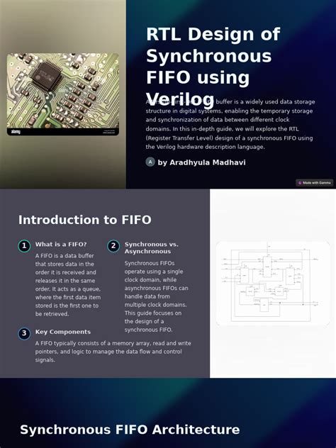 rtl design of synchronous fifo using verilog pdf electrical