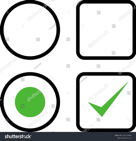 Checkbox Blank Checked Checkbox Vector Icon เวกเตอรสตอก ปลอดคาลขสทธ