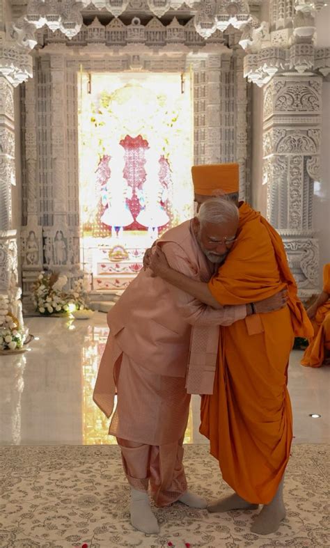 Glimpses Of Pm Modis Visit To Baps Hindu Temple In Abu Dhabi
