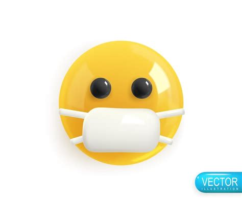 Faccia Emoji Design D Realistico Icona Di Colore Giallo Lucido