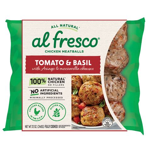 Al Fresco All Natural Tomato And Basil Meatballs Shop Al Fresco