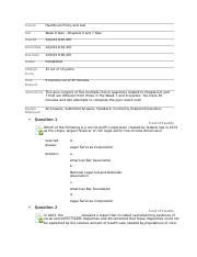 HSA Week Quiz Docx Course Healthcare Policy And Law Test Week Quiz Chapters And