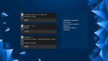Introduction To Variables In Python Lessons Computer Science