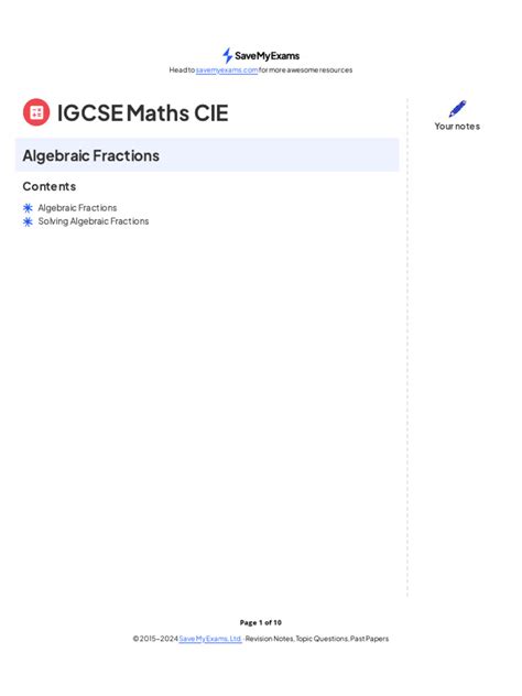 algebraic fractions pdf factorization elementary mathematics