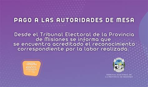 Elecciones Generales 2023 Pago A Las Autoridades De Mesa Tribunal