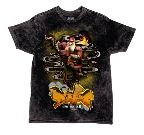 Capcom Sf6 Dhalsim Oversized Print Vintage Wash Shirt Nerds Clothing