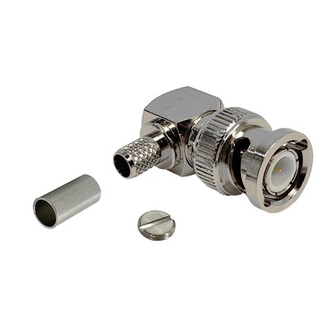 Bnc Right Angle Male Crimp Connector For Lmr 240 50 Ohm