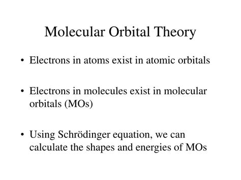 Ppt Molecular Orbital Theory Powerpoint Presentation Free Download Id
