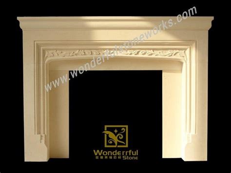 China Cream Bello Limestone Fireplaces Manufacturers Factory Wonderrful
