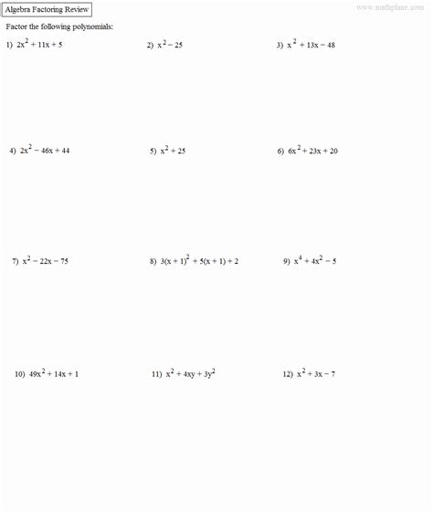 50 Worksheet Factoring Trinomials Answers Chessmuseum Template Library