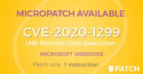 0patch Blog Micropatch Is Available For Windows Lnk Remote Code Execution Vulnerability Cve