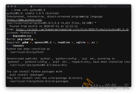 How To Default Python38 On My Mac Using Homebrew Max的程式語言筆記