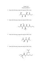 2323 PRACTICE PROBLEMS EXAM 2 1 Docx CHEM 2323 Practice Problems 2