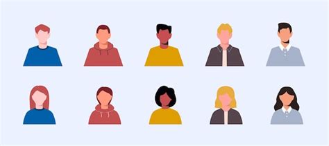 Premium Vector Avatar Profile Icon Set Including Male And Female