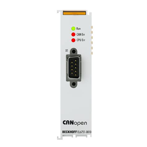 El6751 0010 Ethercat 端子模块，1 通道通信接口，canopen，从站 倍福 中国