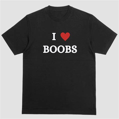 Short Sleeve Shirt I Love Boobs Scents Of Humor