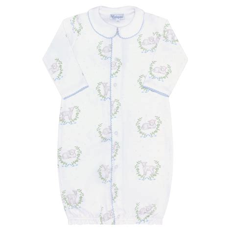 Blue Lamb Print Converter Gown Honeybug
