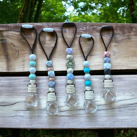 Refillable Essential Oil Diffuser Hanging Glass Pendant With Beads