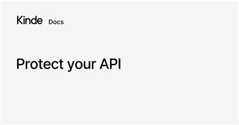 protect your api kinde docs