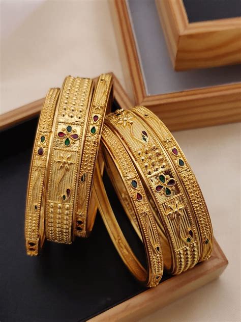 Indian Gold Bangles Set Of 6