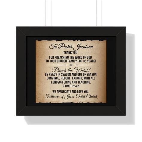 Bible Verse 2 Timothy 42 Preach The Word Pastor Etsy
