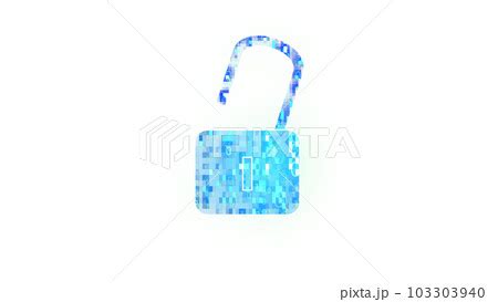 UnLock Cyber Security Key in Matrix Binary Code のイラスト素材 103303940
