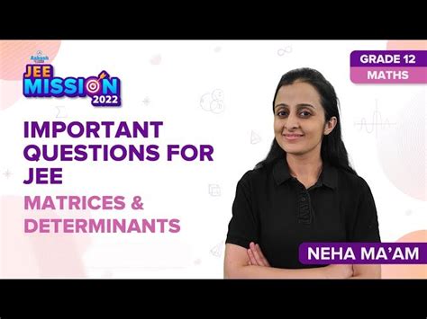JEE Previous Year Question Bank On Matrices And Determinants At BYJU S