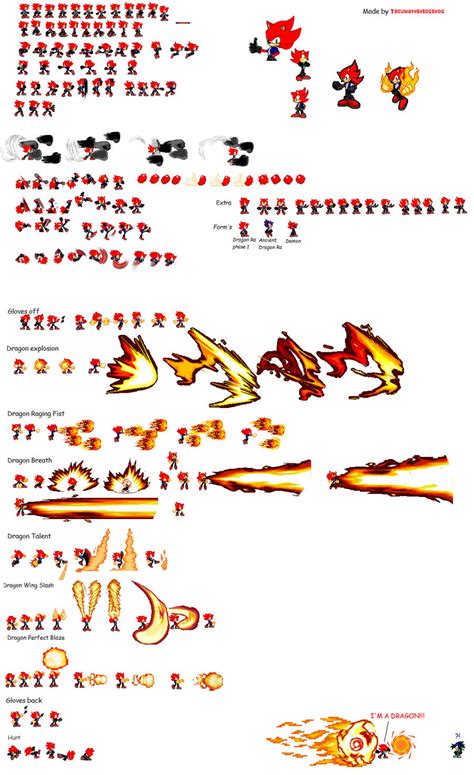 Takai The Dragohog Sprite Sheet Version 5 By Tacumathehedgehog On