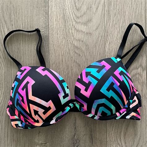 Beautiful Pink Wear Everywhere Rainbow Push Up Bra Gem