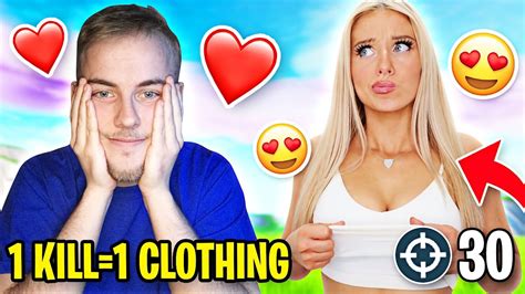 1 Kill Remove 1 Clothing W Crush Fortnite Challenge Youtube