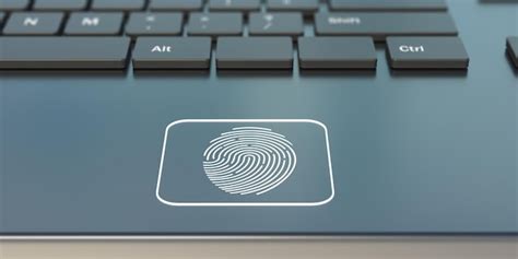 Premium Photo Fingerprint Sign On A Laptop Access Control Biometric