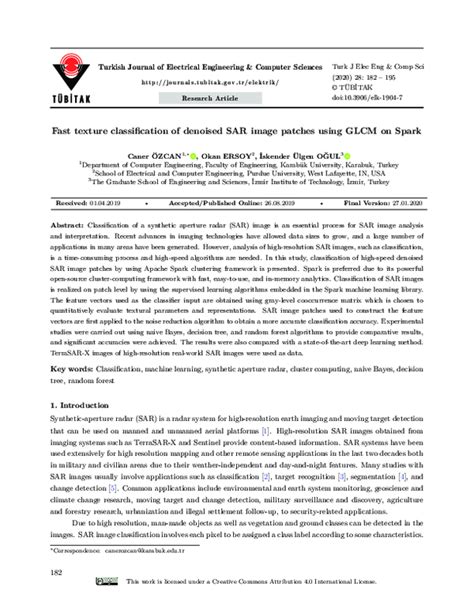 Pdf Fast Texture Classification Of Denoised Sar Image Patches Using
