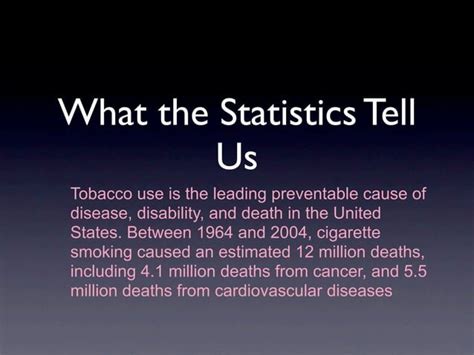 Smoking Statistics Ppt