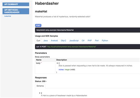 swagger output for client and documentation generation · issue 60