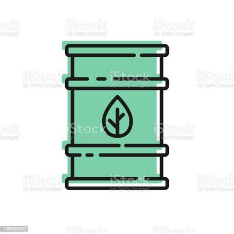 검은색 선 바이오 연료 배럴 아이콘은 흰색 배경에 분리되어 있습니다 에코 바이오 및 캐니스터 녹색 환경과 재활용 벡터 0명에 대한 스톡 벡터 아트 및 기타 이미지 Istock