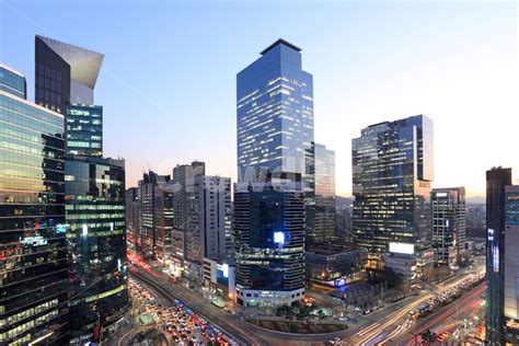 강남역 사거리 강남 교통 빌딩 사진이미지일러스트캘리그라피 프리이미지작가