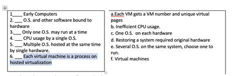 Solved A Each Vm Gets A Vm Number And Unique Virtual Pages Chegg