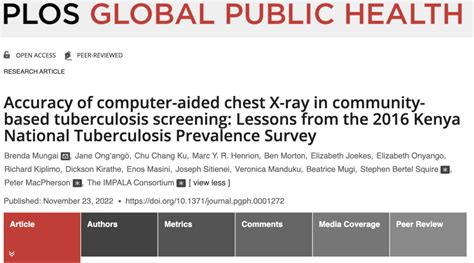 Accuracy Of Computer Aided Chest X Ray In Community Based Tuberculosis Screening Lessons From