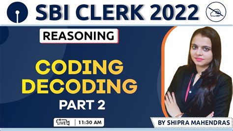 sbi clerk 2022 coding and decoding reasoning concept and tips by