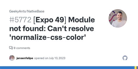 Expo Module Not Found Can T Resolve Normalize Css Color Issue