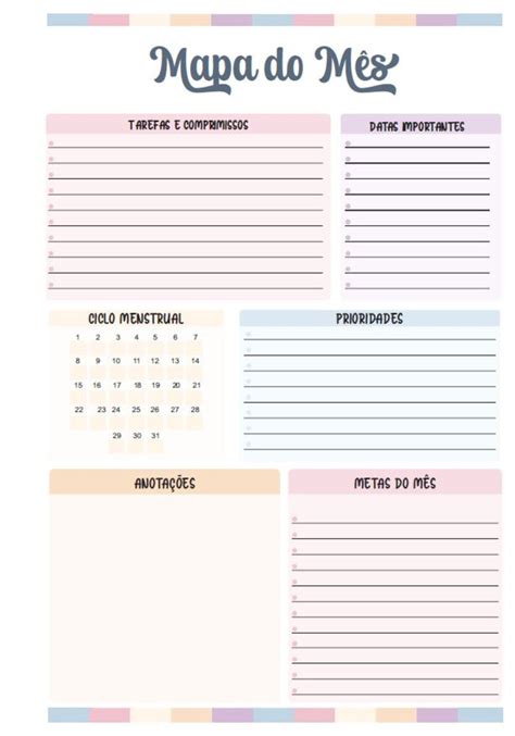 Planner de Disco Não Datado Arco Íris Pronta Entrega Elo7