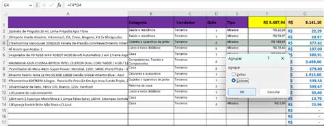 como agrupar colunas no excel tudo excel