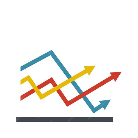 Premium Vector Line Chart Icon Flat Illustration Of Line Chart Vector Icon Isolated On White