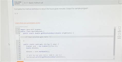 solved challengeactivity6 1 1 basic method callcomplete the